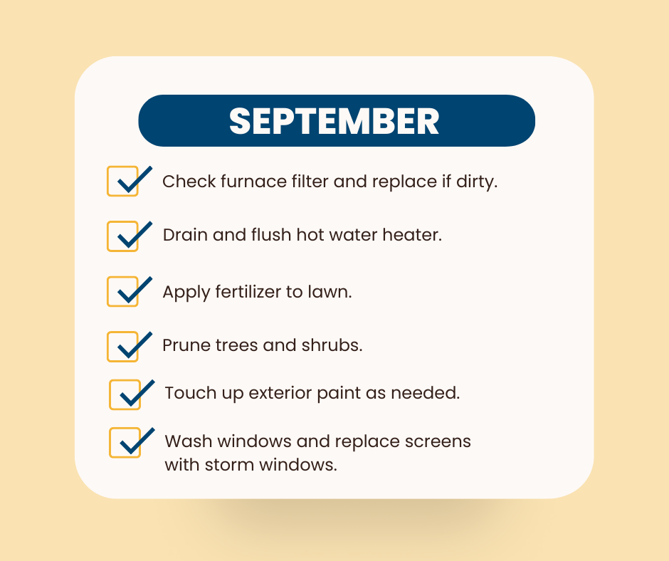 September Home Maintenance Tips And Checklist The Friend Team